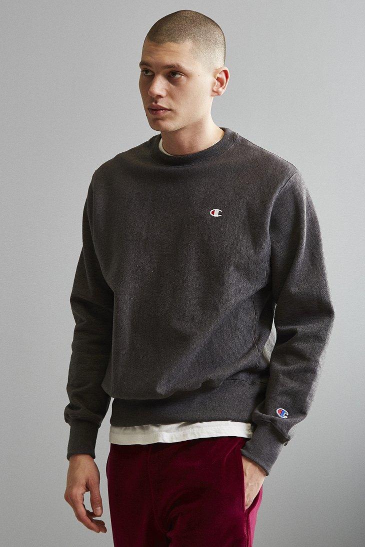 Lyst - Champion Reverse Weave Fleece Crew Neck Sweatshirt in Gray for Men