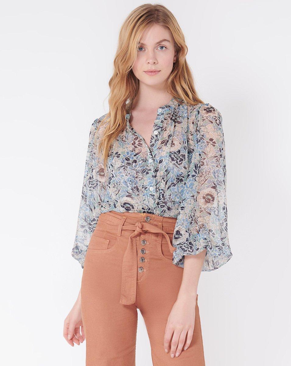 Veronica Beard Silk Ashlynn Blouse in Blue - Lyst
