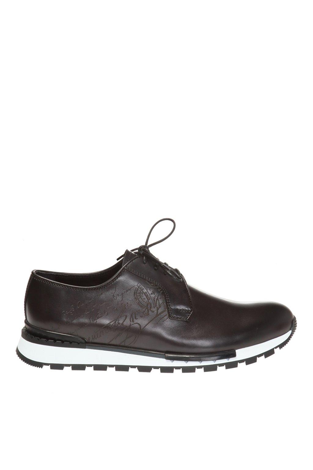 Berluti Leather 'fast Track' Lace-up Shoes in Black for Men - Lyst
