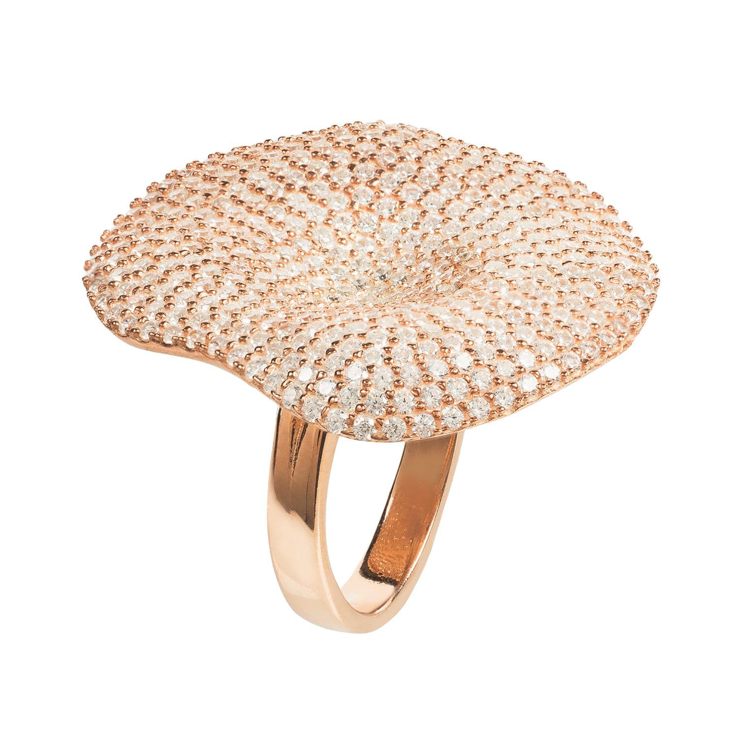 Lyst - Latelita London Alessandra Cocktail Ring Rosegold White Cz in White