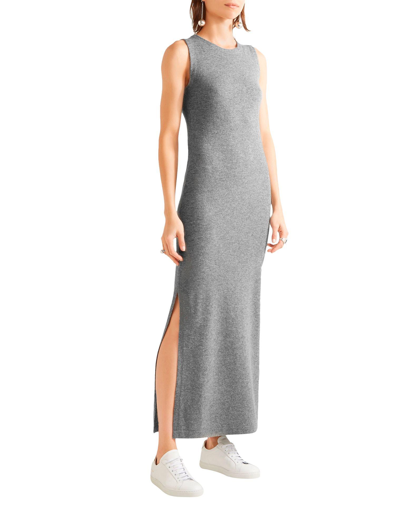 Theory Long Dress in Grey (Gray) - Lyst