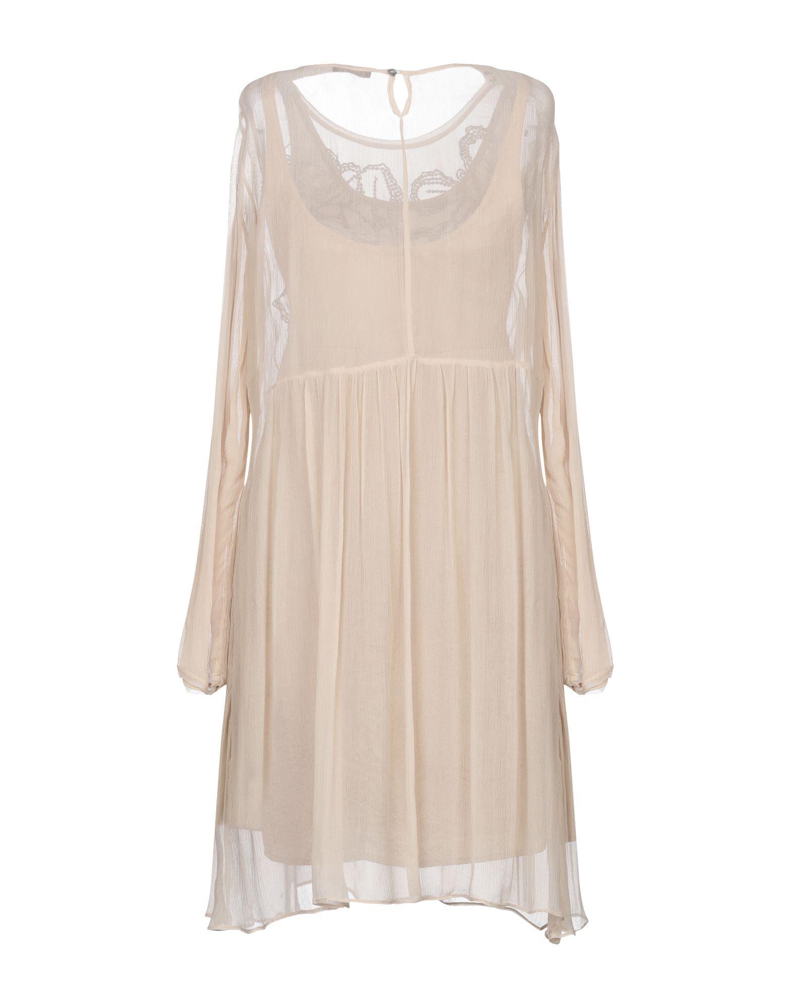 Maliparmi Short Dress in Natural - Lyst