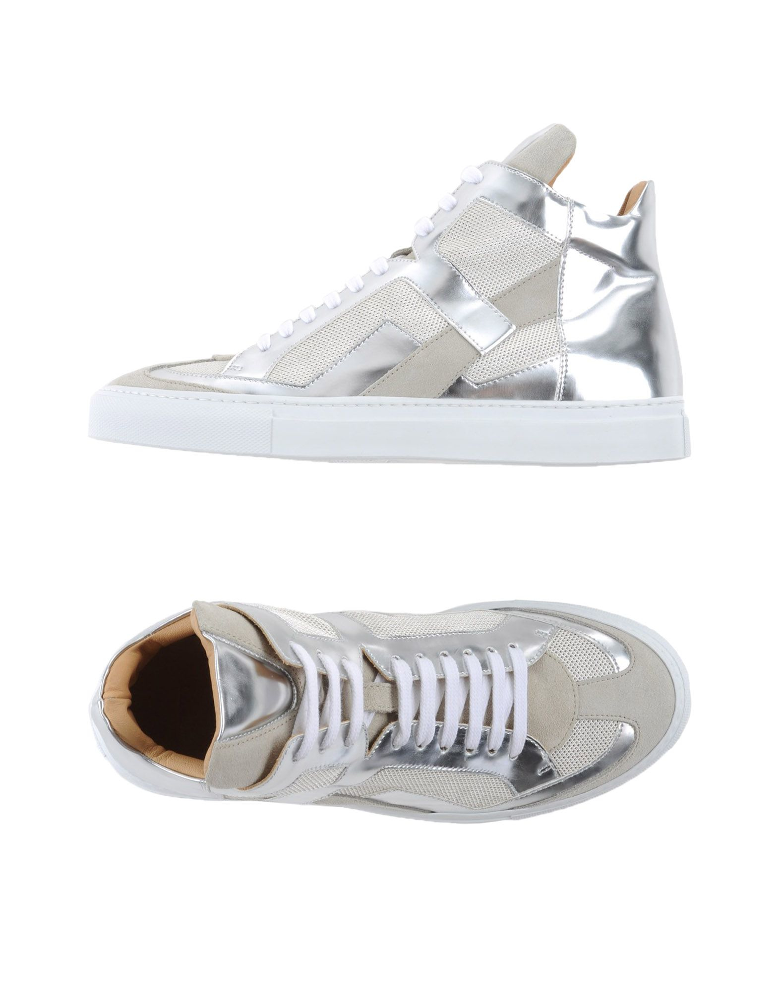Mm6 by maison martin margiela Metallic Faux-Leather High-Top Sneakers ...