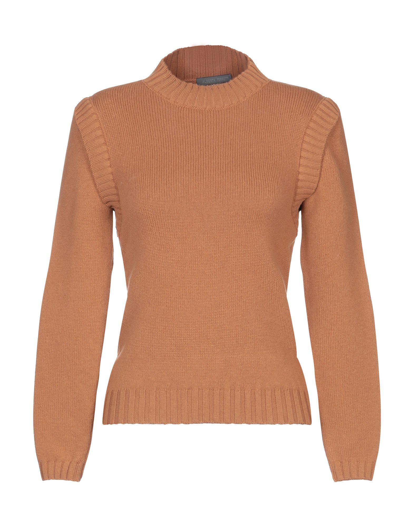 Alberta Ferretti Wool Turtleneck in Camel (Brown) - Lyst