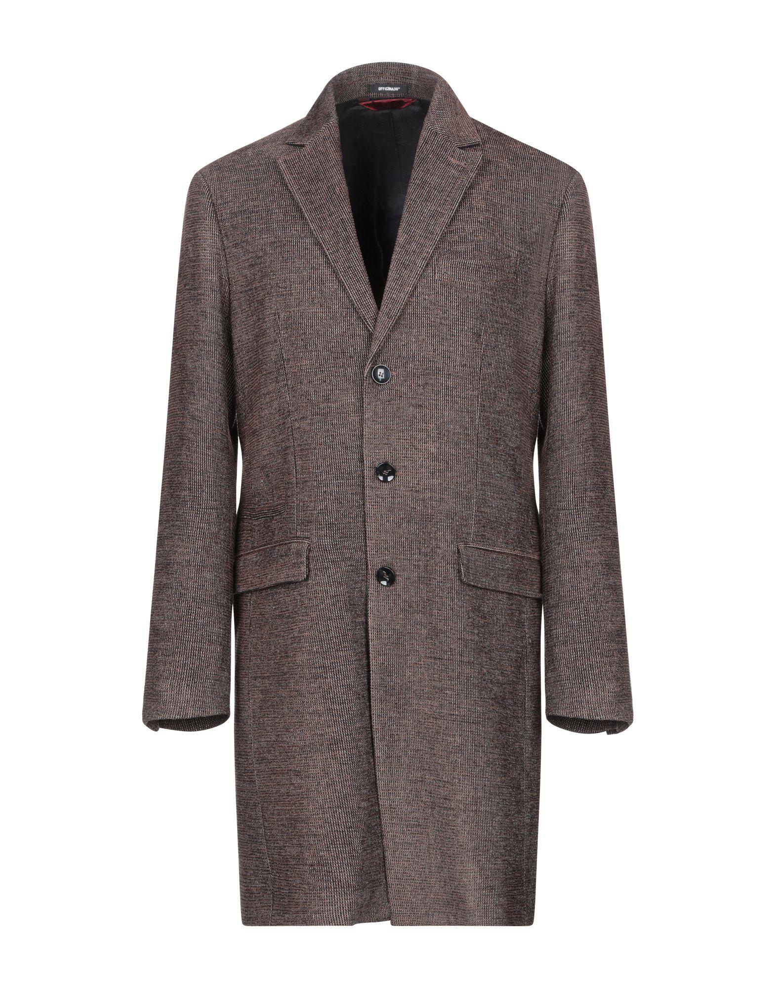 Officina 36 Cotton Coat in Brown for Men - Lyst