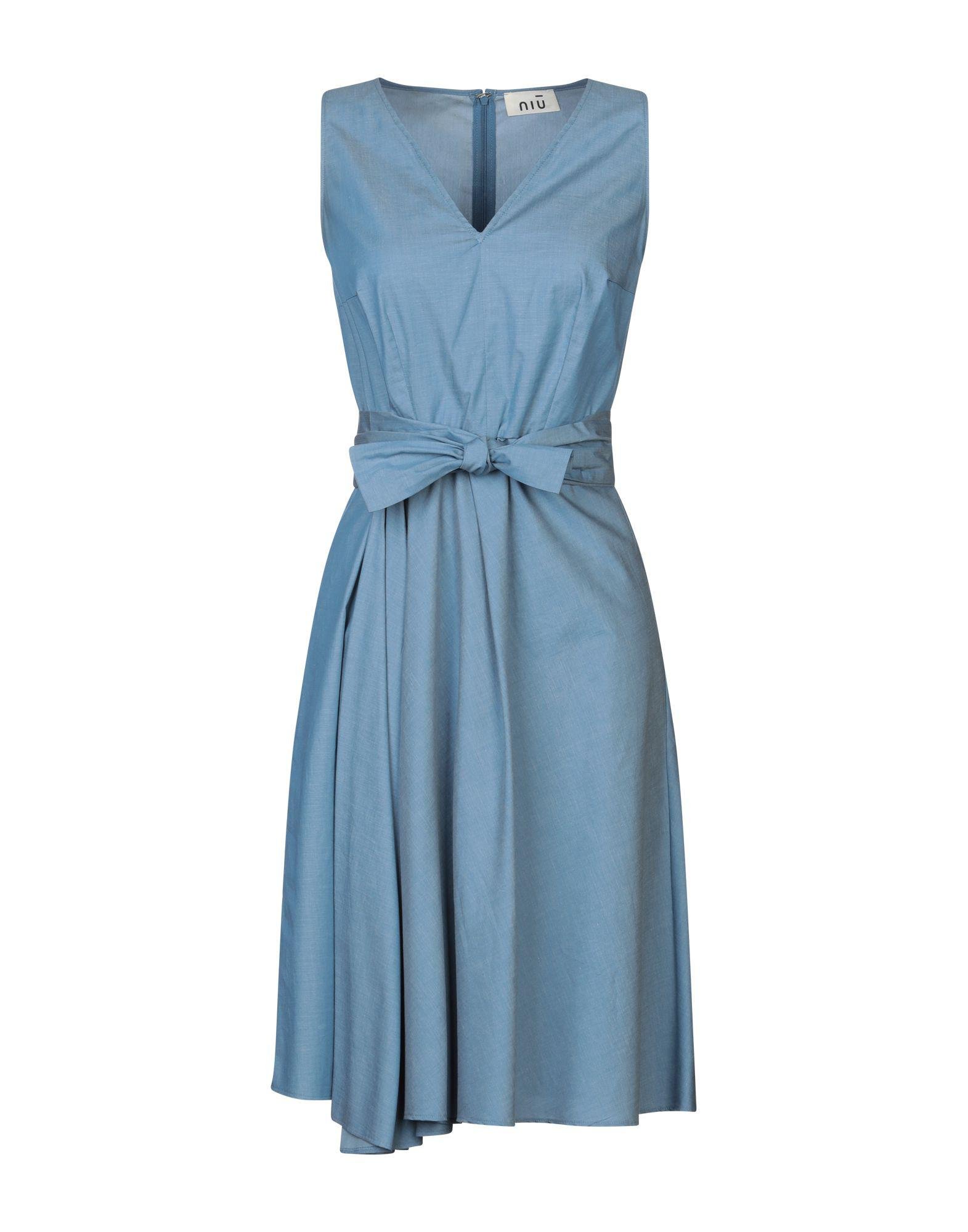 Niu Knee-length Dress in Blue - Lyst