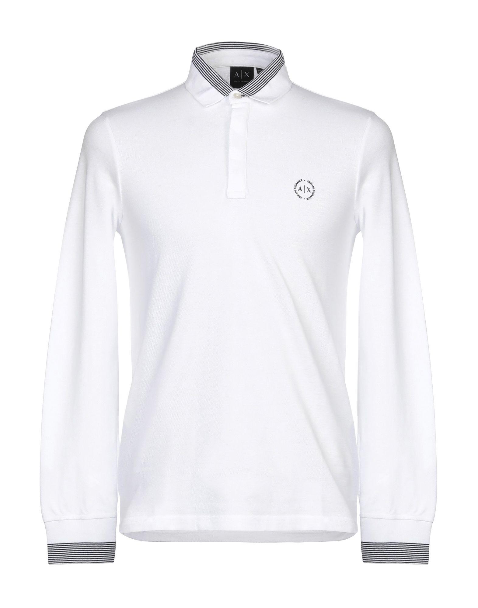 Armani Exchange Cotton Polo Shirt in White for Men - Lyst