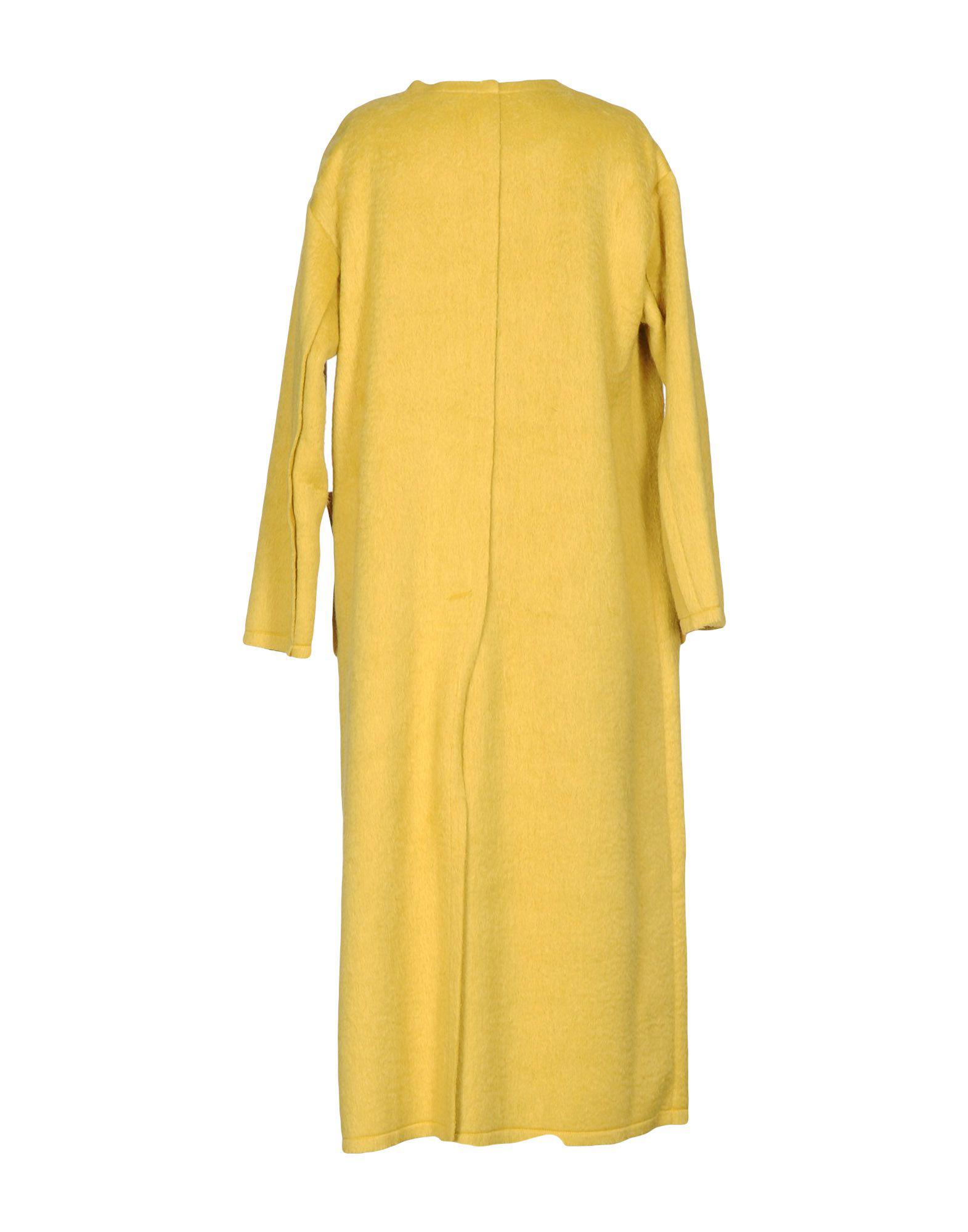 Lyst - WEILI ZHENG Coat in Yellow