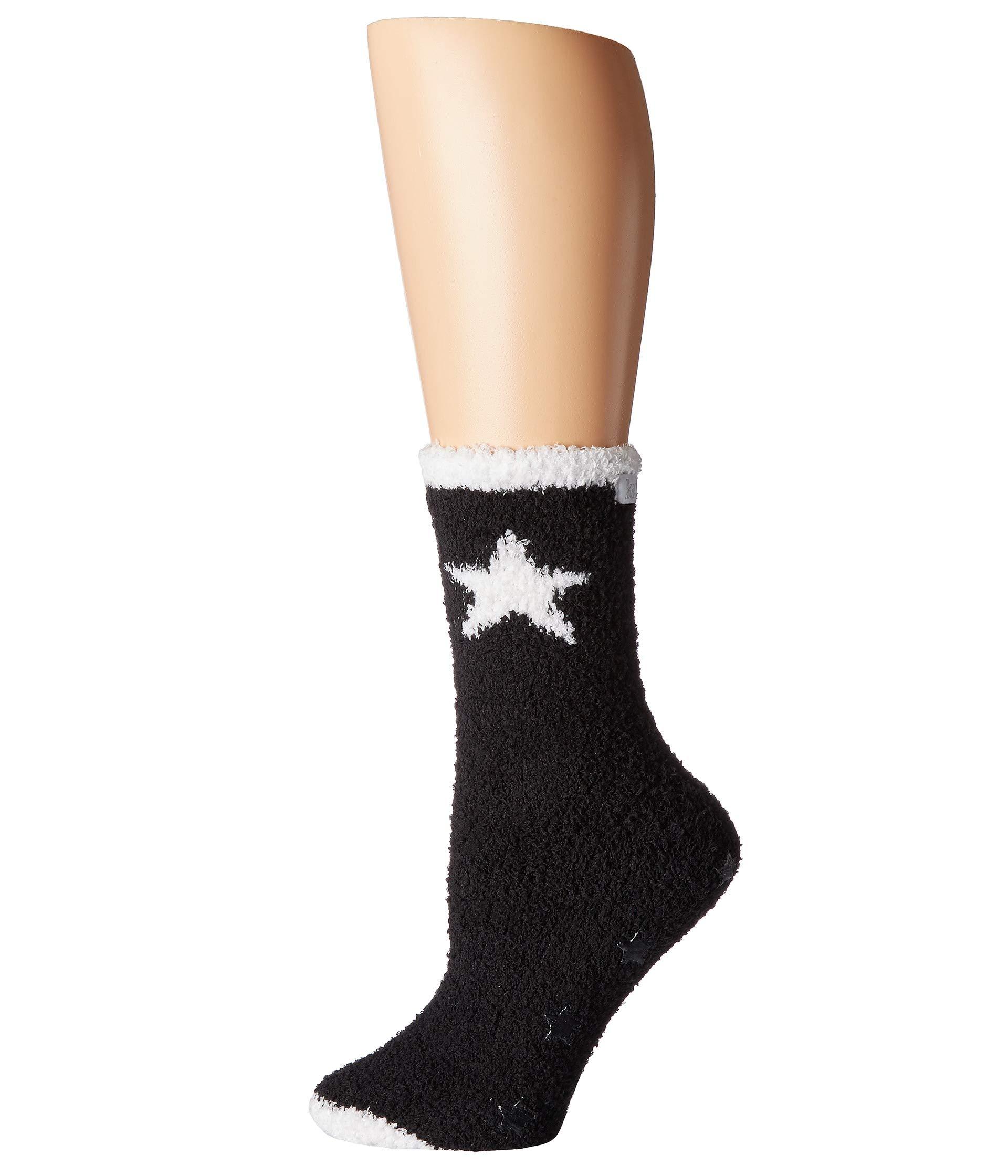 Lyst - Karen Neuburger Star Gripper Sock (black) Women's Crew Cut Socks ...