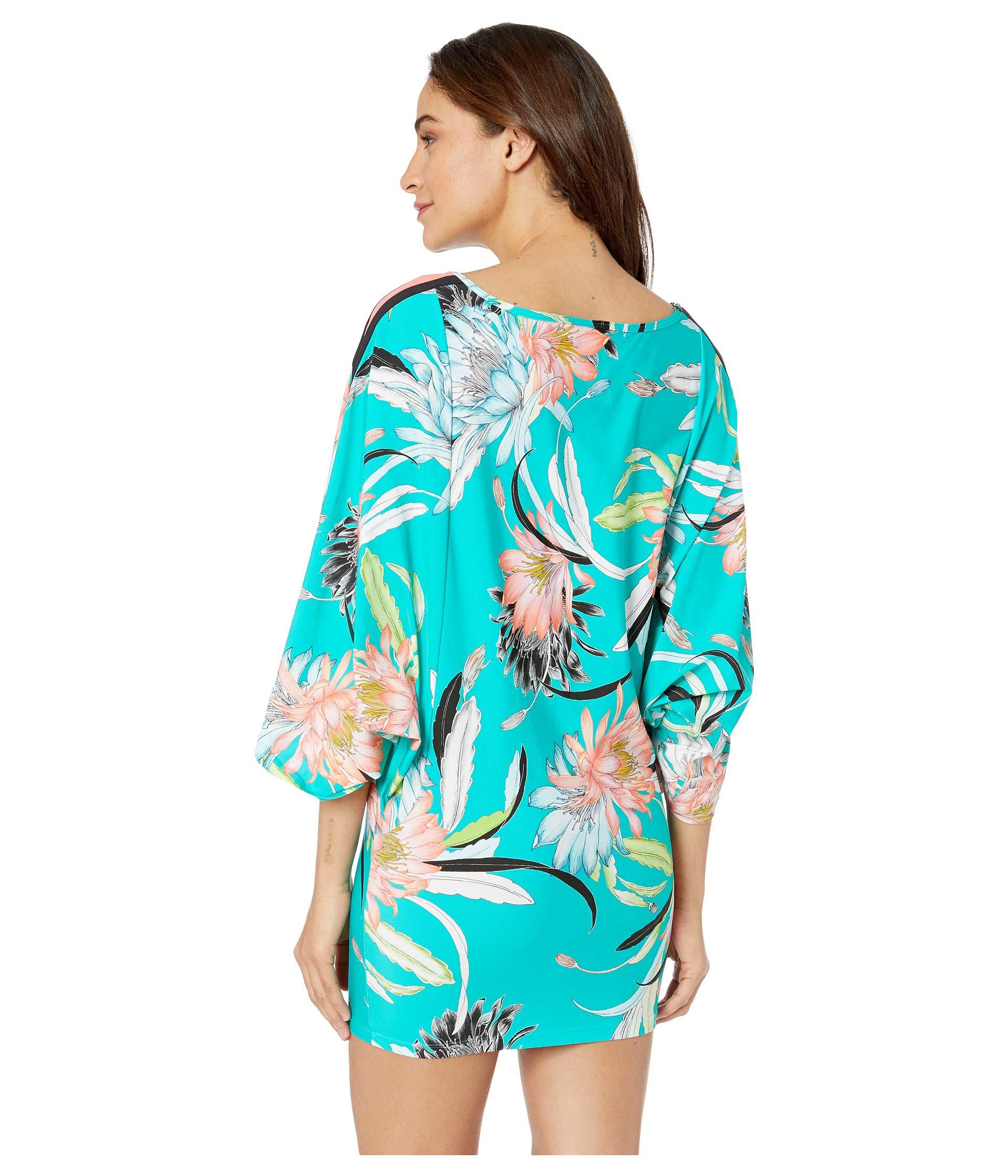 Lyst - Trina Turk Shangri La Tunic Cover-up (flame) Women's Swimwear in ...