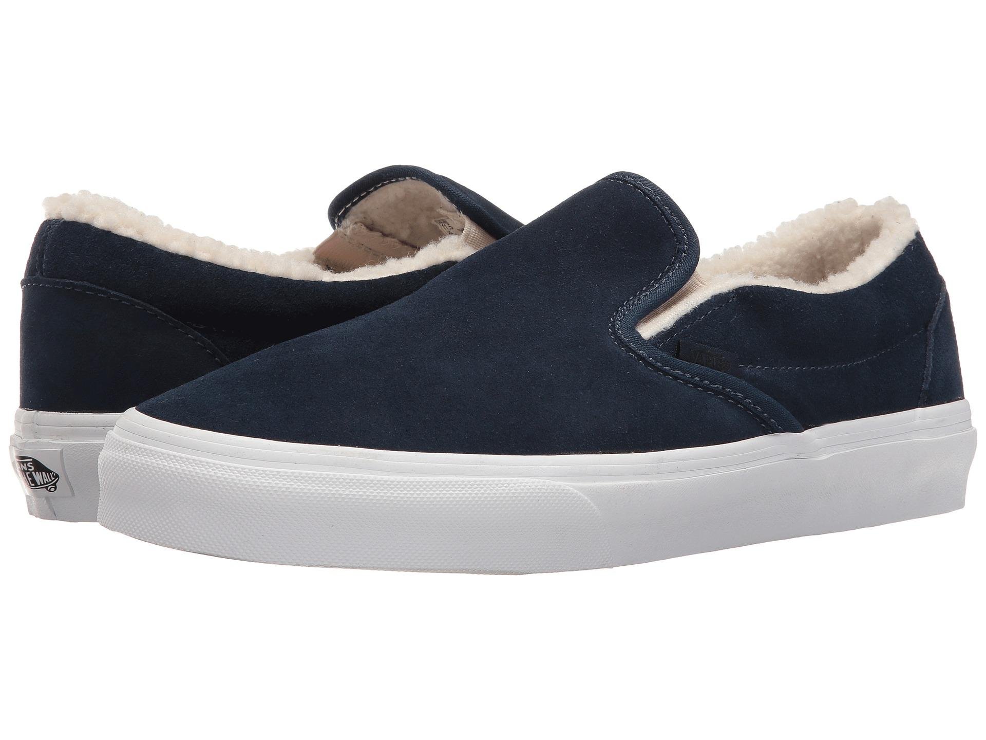 Vans Classic Fleece Lined Slip On in Blue for Men | Lyst