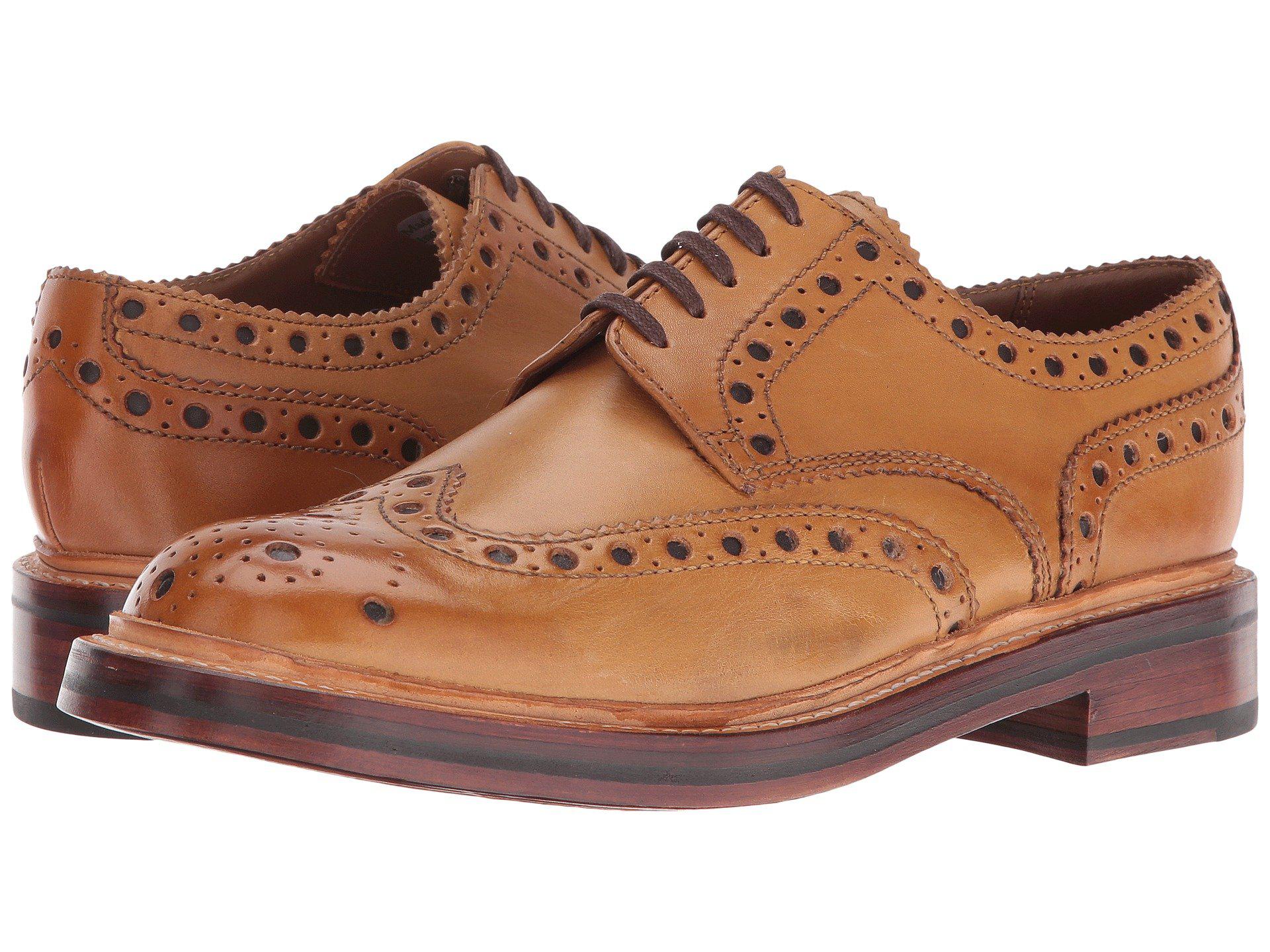 Lyst - Grenson Archie (black) Men's Lace Up Wing Tip Shoes in Brown for ...